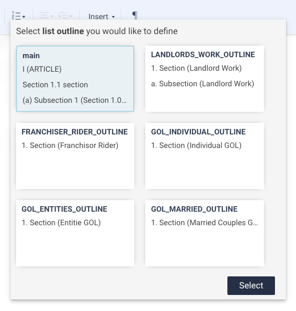 Adding Sections and Subsections – LeasePilot